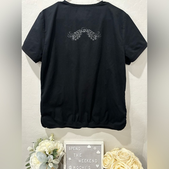 koi | Tops | Koi Limited Edition Bling Angel Wing Scrub Top | Poshmark